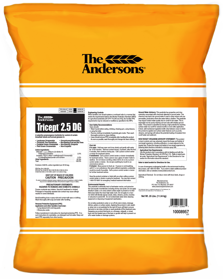 The Andersons Tricept 2.5 DG Pre-Emergent Herbicide 25 LB — Russo Power ...