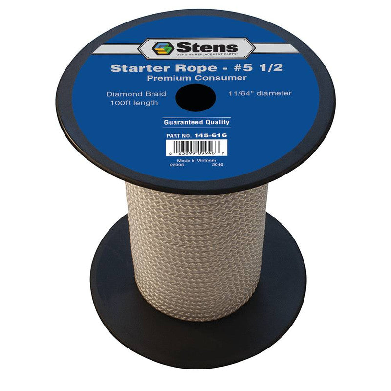 Stens 145-616 Diamond Braid 100 Ft. Starter Rope #5 1/2 — Russo Power ...