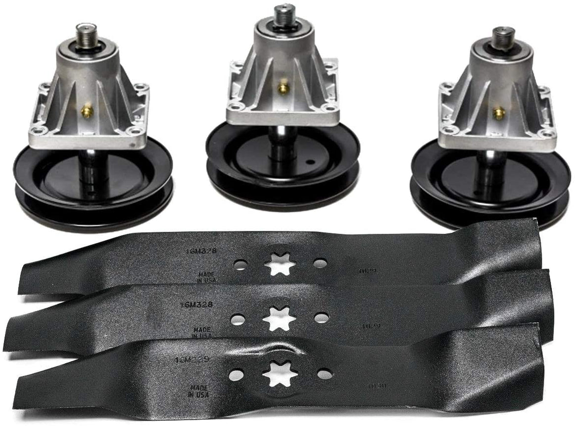 Blade Spindle Rebuild Kit for Cub Cadet 46 inch Deck LT 1045 1046 918- — Russo Power Equipment