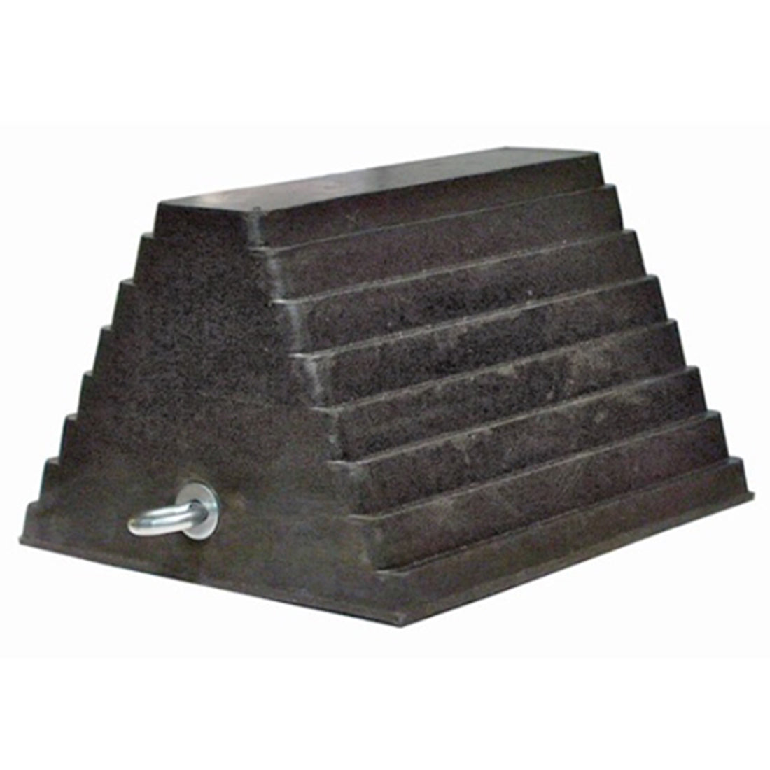 Heavy Duty Wheel Chock with Eye Bolt, Rubber Semi Stop, 10 X 8 X 6 ...